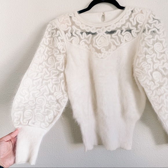Vintage | Sweaters | Vintage Lace Overlay Sweater | Poshmark